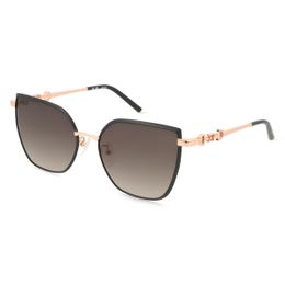 Escada SESF46 | Damen-Sonnenbrille | Fassung: Vollrand, Cat Eye, Metall, Gold | Glasfarbe: Grau Verlaufend