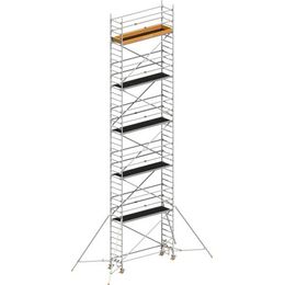 Layher Uni Standard P2 mit Uni Telegel&auml;nder und Ger&uuml;stst&uuml;tzen Typ 1411130 - Standh&ouml;he: 10.2 m