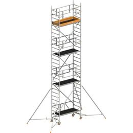 Layher Zifa P2 SAFETY PLUS mit Doppelgel&auml;nder und Ger&uuml;stst&uuml;tzen Typ 1426237 - Standh&ouml;he: 6.61 m