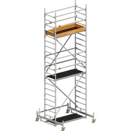 Layher Uni Leicht P2 mit Uni Telegel&auml;nder Typ 1413204 - Standh&ouml;he: 4.26 m