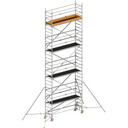 Layher Uni Standard P2 mit Uni Telegel&auml;nder und Ger&uuml;stst&uuml;tzen Typ 1411127 - Standh&ouml;he: 7.2 m