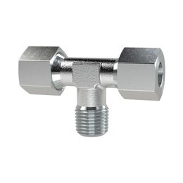 Riegler T-Einschraubverschraubung, R 3/4 a., Rohr-Au&szlig;en-&Atilde;&tilde; 20, Stahl verz. (TVR3420SST)