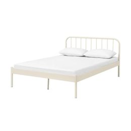 H&ouml;ffner Metallbett Elaris &brvbar; beige &brvbar; Ma&szlig;e (cm): B: 147 H: 91 T: 208.5 &raquo; H&ouml;ffner