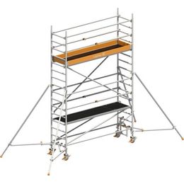 Layher Uni Standard P2 mit Uni Telegel&auml;nder und Ger&uuml;stst&uuml;tzen Typ 1411123 - Standh&ouml;he: 3.2 m
