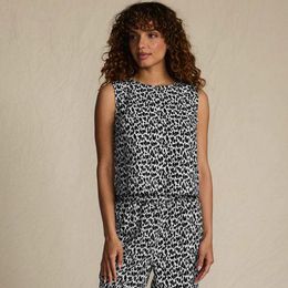LANDS' END &Auml;rmelloses Top, Damen,  Schwarz, Baumwolle/Viskose/Baumwoll-Mischung, by Lands' End