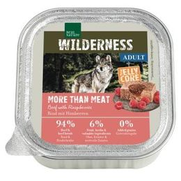 REAL NATURE WILDERNESS Nassfutter Hund, Adult, Jelly Core, More than Meat Rind mit Himbeeren 16x100 g