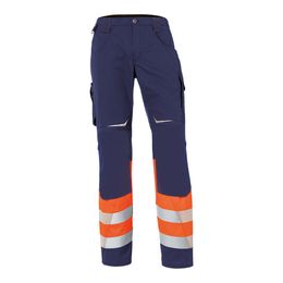 K&Uuml;BLER WORKWEAR K&uuml;bler Hose REFLECTIQ Klasse 1 warnorange/dunkelblau Form 2208 Gr&ouml;&szlig;e 27 ; K&uuml;bler Workwear (2208 8340-3748-27)