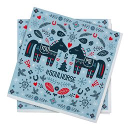 Soulhorse Servietten blau/rot