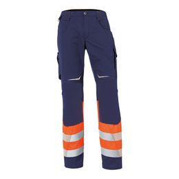 K&Uuml;BLER WORKWEAR K&uuml;bler Hose REFLECTIQ Klasse 1 warnorange/dunkelblau Form 2208 Gr&ouml;&szlig;e 94 ; K&uuml;bler Workwear (2208 8340-3748-94)