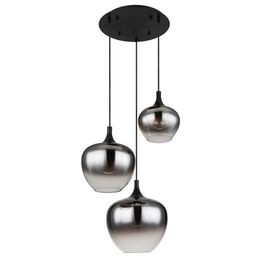 Globo H&auml;ngeleuchte, Schwarz, Metall, Glas, 120 cm, Lampen & Leuchten, Innenbeleuchtung, H&auml;ngelampen, Esstischlampen