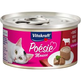 Vitakraft Po&eacute;sie Mousse Rind Katzen-Nassfutter zuckerfreie Rezeptur 12x85g