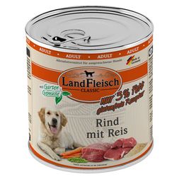 Landfleisch Pur Dog Classic Rind mit Reis Hunde-Nassfutter getreidefrei 6x800g