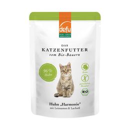 Defu Bio-Huhn Harmonie Katzen-Nassfutter Bio-Premium-Alleinfuttermittel 14x85g
