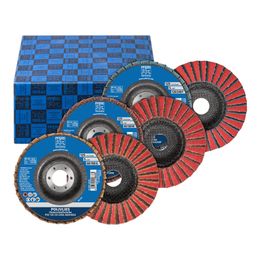 Pferd TOOLS POLIVLIES-F&auml;cherscheiben Set PVZ 3-tlg. Keramik &Oslash; 125 mm Boh. &Oslash; 22,23 mm CO-COOL60/G,80/M,120/F (44698006)