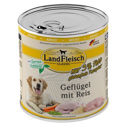 Landfleisch Pur Dog Classic Gefl&uuml;gel mit Reis Hunde-Nassfutter ohne Gluten, Zucker und Sojaprodukten 6x800g