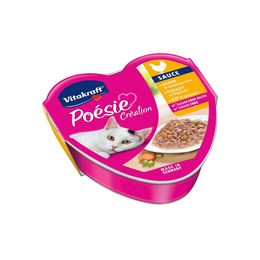 Vitakraft Po&eacute;sie Cr&eacute;ation mit Huhn & Gartengem&uuml;se Katzen-Nassfutter zuckerfreie Rezeptur 15x85g