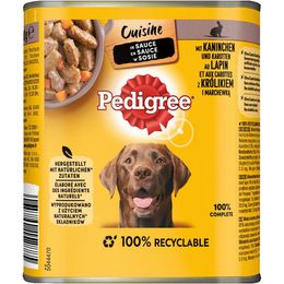 Pedigree Cuisine Sauce Kaninchen & Karotten Hunde-Nassfutter ohne Zuckerzusatz 12x800g
