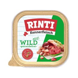 Rinti Kennerfleisch mit Wild Hunde-Nassfutter getreidefrei 9x300g