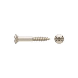 DIN 95 LinsenSenkkopf-Holzschraube 3x40 Messing vernickelt Schlitz ; Industrial Quality Supplies (000957300030040)