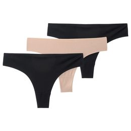 Gina Benotti 3 Damen Seamless-Strings im Brazilian-Style