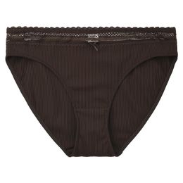 Gina Benotti Damen Slip mit Rippstruktur und Spitze