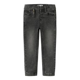 name it Jungen Slim-fit-Jeans "NMMTHEO DNMTHAYER 2689SWE KEY PANT NOOS"dunkelgrau denim, Gr. 92, leichte Abriebeffekte, Denim/Jeans, Obermaterial: