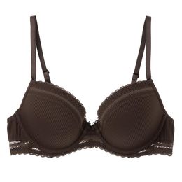 Gina Benotti Damen B&uuml;gel-BH mit Rippstruktur und Spitze