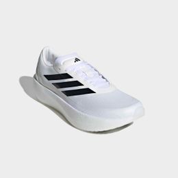 Herren Laufschuh "ZENBOOST BOOST+", adidas Performance, Gr. 42, schwarz-wei&szlig;, Textil, Schuhe