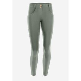 Freddy Damen Leggings "WRUP4 SUPERSKINNY"salbei, Gr. XL, unifarben, Jersey, Obermaterial: 81% Baumwolle, 19% Elasthan, Hosen, mit Lifting & Shaping