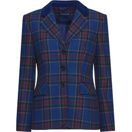 Highmoor Karo-Blazer Royalblau/Pink/Gr&uuml;n (Gr&ouml;&szlig;e: 48)