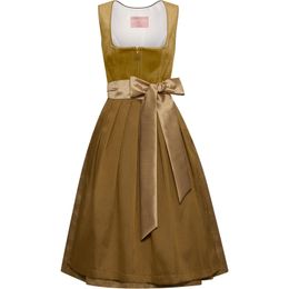 Kr&uuml;ger Dirndl Kr&uuml;ger Madl Midi-Dirndl Ocker (Gr&ouml;&szlig;e: 38)
