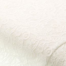 buttinette Elastik-Spitzenstoff &bdquo;Schmetterlinge&ldquo;, wei&szlig;