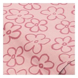 buttinette Baumwoll-Feincord &bdquo;Blumen&ldquo;, rosa-color