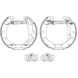 TEXTAR Bremsbackensatz Shoe Kit Pro 84052600 f&uuml;r Peugeot