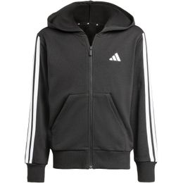 Adidas 3S Sweatjacke Kinder - Gr&ouml;&szlig;e 140 - schwarz