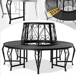 Casaria Baumbank Bree Schwarz Metall &Oslash;160cm