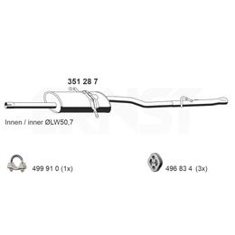 Ernst Endschalld&auml;mpfer 351287 f&uuml;r Mercedes