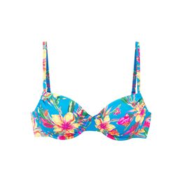 Lascana Bikinitop Damen Gr&ouml;&szlig;e 75 azur / zitrone / mint / fuchsia