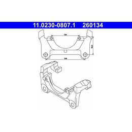 ATE Halter, Bremssattel 11023008071 f&uuml;r VAG