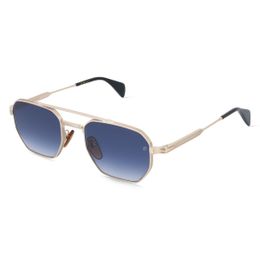 David Beckham DB 1229/S | Herren-Sonnenbrille | Fassung: Vollrand, Pilot, Metall, Gold Schwarz | Glasfarbe: Blau Verlaufend