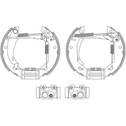 TEXTAR Bremsbackensatz Shoe Kit Pro 84031201 f&uuml;r Peugeot