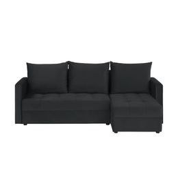 U.N.O uno Ecksofa mit Schlaffunktion Mirage schwarz Ma&szlig;e (cm): B: 220 H: 88 T: 148.0 &raquo; H&ouml;ffner
