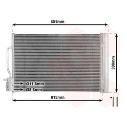 Van Wezel Kondensator, Klimaanlage 37015703 f&uuml;r Opel