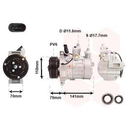 Van Wezel Kompressor, Klimaanlage 3001k710 f&uuml;r Mercedes