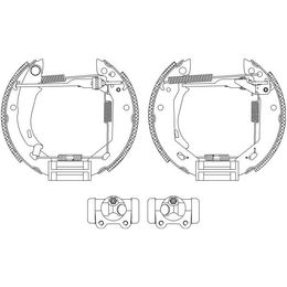 TEXTAR Bremsbackensatz Shoe Kit Pro 84031801 f&uuml;r Peugeot RENAULT