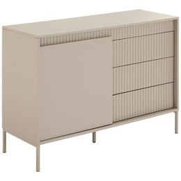 Xora Kommode, Kaschmir, Metall, Holzwerkstoff, 1 F&auml;cher, 3 Schublade(n) Schubladen, 77.8x40x110.8 cm, Bsci, Beim&ouml;bel erh&auml;ltlich, stehend, Wohnzimmer, Kommoden & Sideboards, Kommoden