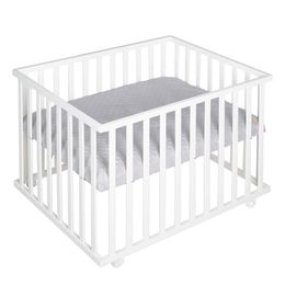 Roba Laufgitter, Wei&szlig;, Holzwerkstoff, Rechteckig, 72.5x72x98 cm, Babym&ouml;bel, Laufstall Baby
