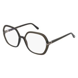 Blaulichtfilterbrille Tom Ford FT5814-B | Damen | Fassung: Geometrisch Gr&uuml;n Gl&auml;nzend