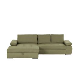 Smart Ecksofa Ibby &brvbar; gr&uuml;n &brvbar; Ma&szlig;e (cm): B: 294 H: 73 T: 173.0 &raquo; H&ouml;ffner