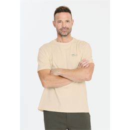 NOU Herren Funktionsshirt "Saidel", beige, Gr. L, bedruckt, 100% Baumwolle, Shirts, mit atmungsaktiver Eigenschaft